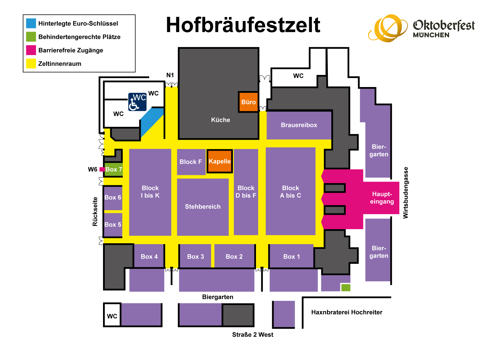 Barrierefreie Zugänge zu den großen Zelten im Überblick - Oktoberfest.de
