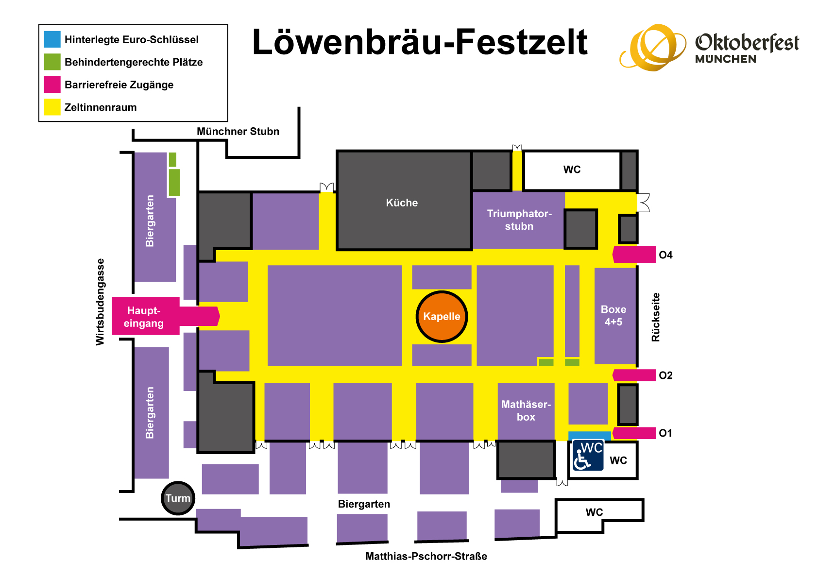 Barrierefreie Zugänge zu den großen Zelten im Überblick - Oktoberfest.de
